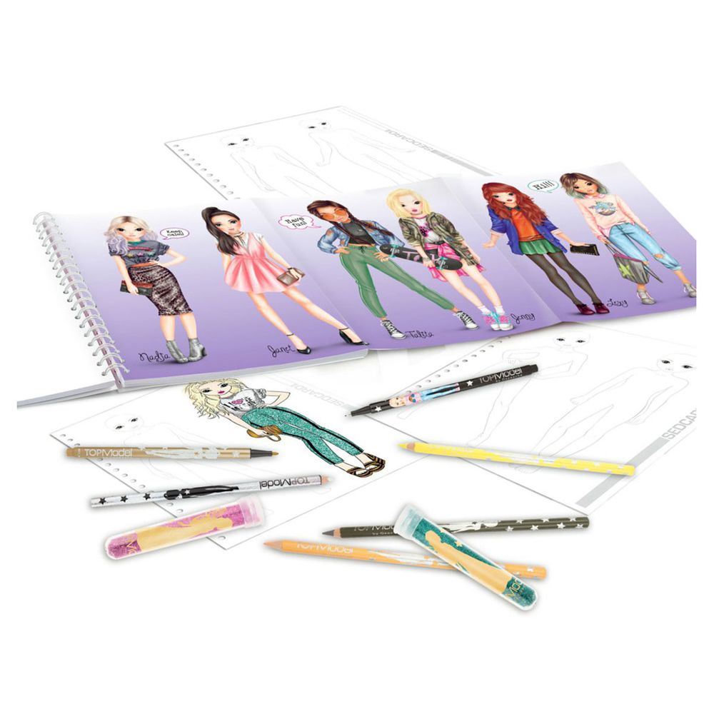 Top Model Carnet Dessine ton Top Model - drimjuguetesfr