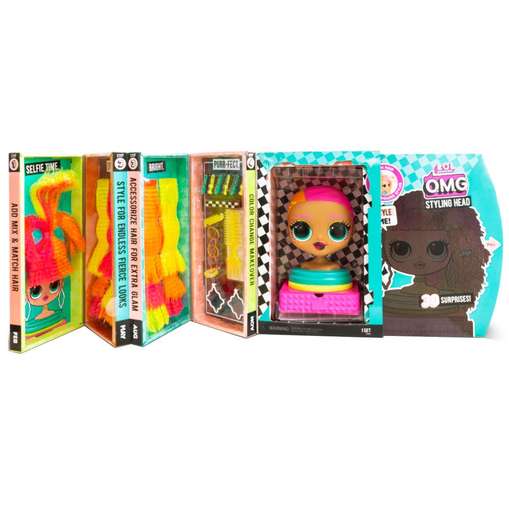 LOL OMG Bust Styling Head Neonlicious - drimjuguetespt